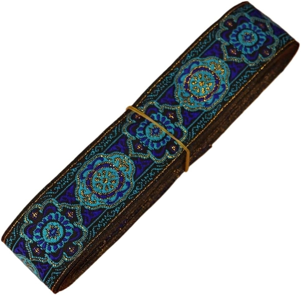 3.3cm Width 7 Yards Ethnic Geometric Jacquard Ribbon, Woven Lace Trim ...