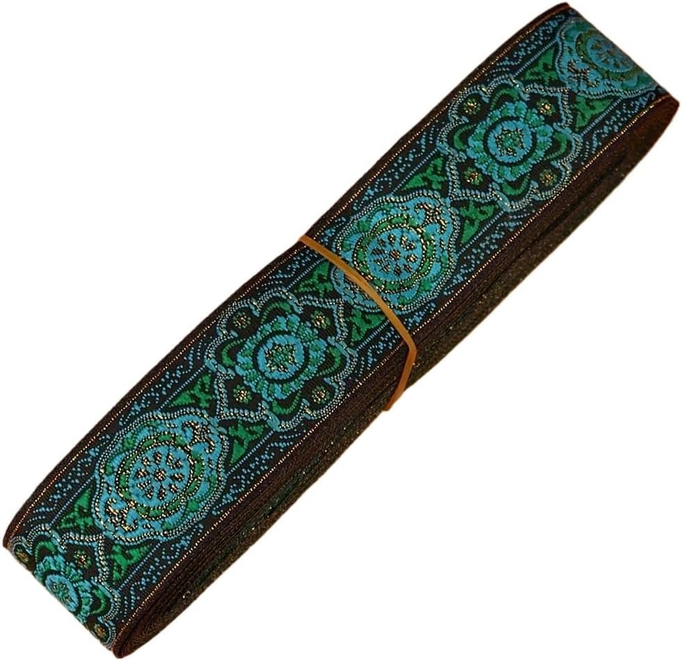 3.3cm Width 7 Yards Ethnic Geometric Jacquard Ribbon, Woven Lace Trim ...