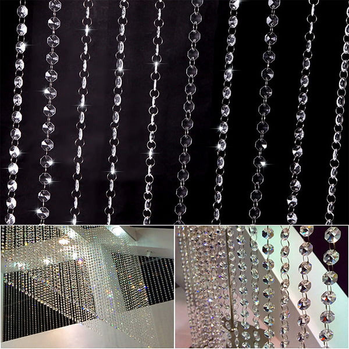 3.3ft Door String Curtain Drops Beads Curtain Diamond Acrylic Crystal ...