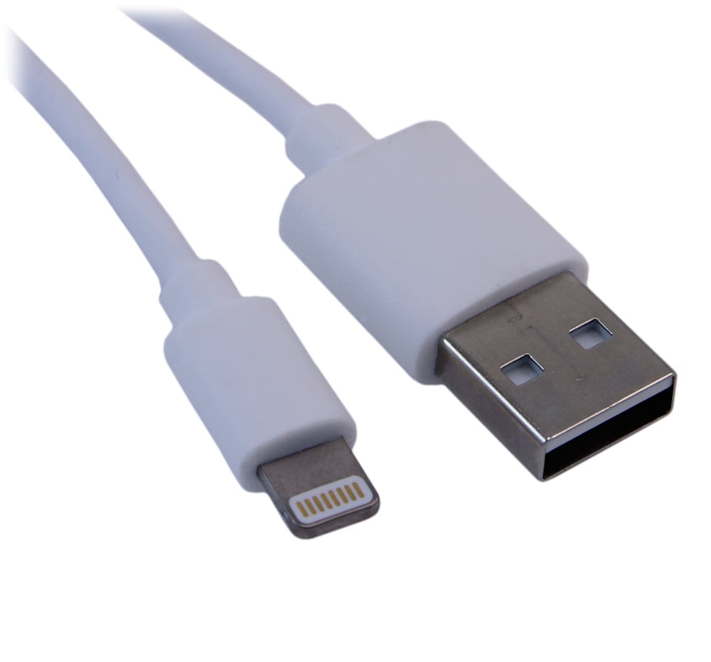 3.3ft Genuine Lightning(TM) USB Cable Sync and Charge, White - Walmart ...
