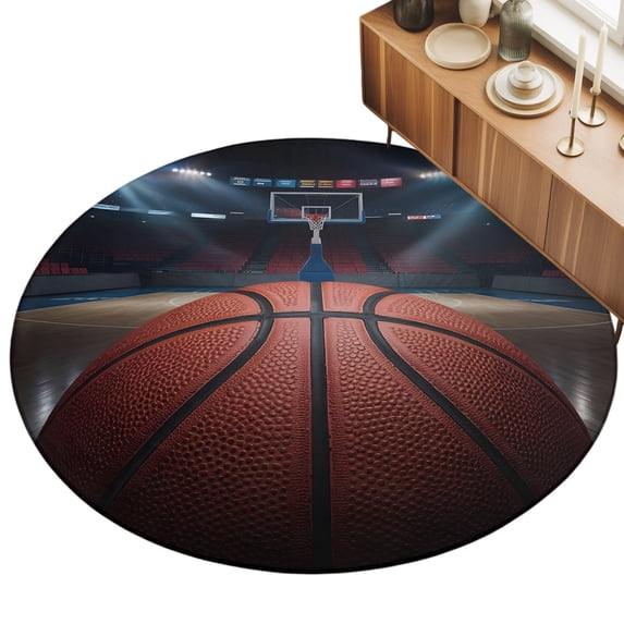 3.3ft Round Rug Basketball Area Rugs for Living Room Bedroom Washable ...