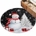 3.3ft Round Rug Black Christmas Area Rugs for Living Room Bedroom ...