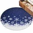3.3ft Round Rug Blue Christmas Area Rugs for Living Room Bedroom ...