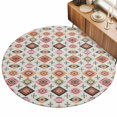 3.3ft Round Rug Boho Geometric Area Rugs for Living Room Bedroom ...