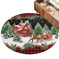 3.3ft Round Rug Christmas Area Rugs for Living Room Bedroom Washable ...