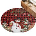 3.3ft Round Rug Christmas Snowman Area Rugs for Living Room Bedroom ...