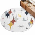 3.3ft Round Rug Diamond Area Rugs for Living Room Bedroom Washable Non ...