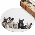 3.3ft Round Rug Dogs Area Rugs for Living Room Bedroom Washable Non ...