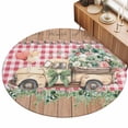 3.3ft Round Rug Eucalyptus Trucks Area Rugs for Living Room Bedroom ...