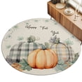 3.3ft Round Rug Fall Pumpkins Area Rugs for Living Room Bedroom ...