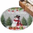 3.3ft Round Rug Grey Christmas Area Rugs for Living Room Bedroom ...