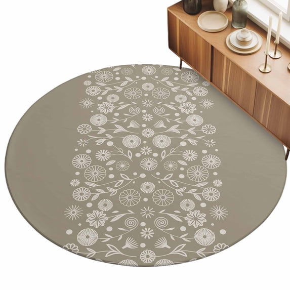 3.3ft Round Rug Japanese Area Rugs for Living Room Bedroom Washable Non ...