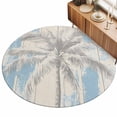 3.3ft Round Rug Palm Tree Area Rugs for Living Room Bedroom Washable ...