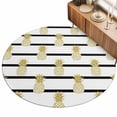 3.3ft Round Rug Pineapple Area Rugs for Living Room Bedroom Washable ...