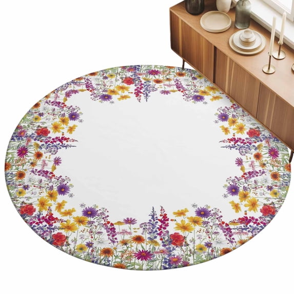 3.3ft Round Rug Purple Lavender Area Rugs for Living Room Bedroom ...
