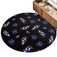 3.3ft Round Rug Purple Olive Fruits Area Rugs for Living Room Bedroom ...