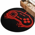 3.3ft Round Rug Red Game Controller Area Rugs for Living Room Bedroom ...