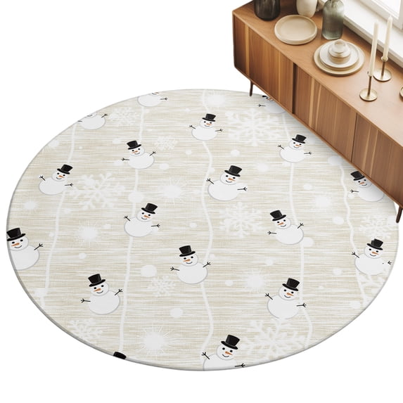 3.3ft Round Rug Rustic Christmas Area Rugs for Living Room Bedroom ...