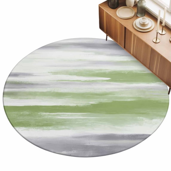 3.3ft Round Rug Sage Green Gray Area Rugs for Living Room Bedroom ...