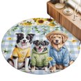3.3ft Round Rug Spring Dog Area Rugs for Living Room Bedroom Washable ...