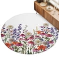 3.3ft Round Rug Spring Floral Area Rugs for Living Room Bedroom ...