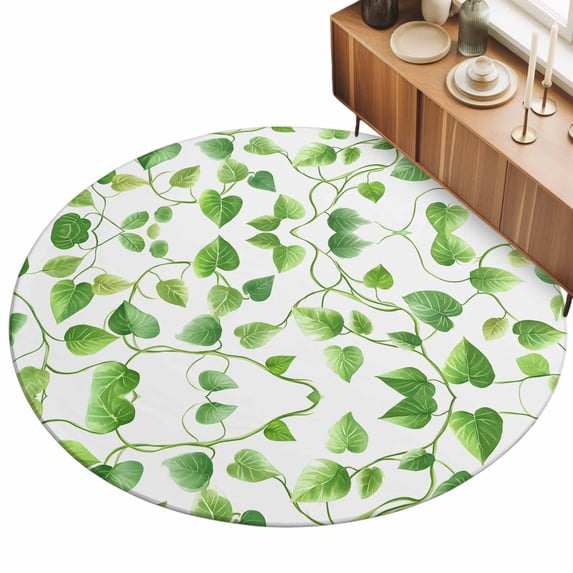 3.3ft Round Rug Summer Plants Area Rugs for Living Room Bedroom ...