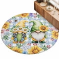 3.3ft Round Rug Sunflowers Area Rugs for Living Room Bedroom Washable ...