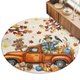 3.3ft Round Rug Thanksgiving Area Rugs for Living Room Bedroom Washable ...