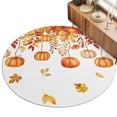 3.3ft Round Rug Thanksgiving Fall Pumpkins Area Rugs for Living Room ...
