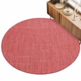 3.3ft Round Rug Vintage Coral Red Area Rugs for Living Room Bedroom ...