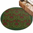 3.3ft Round Rug Vintage Red Roses Area Rugs for Living Room Bedroom ...