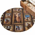 3.3ft Round Rug Wildlife Camels Area Rugs for Living Room Bedroom ...