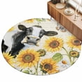 3.3ft Round Rug Yellow Sunflowers Area Rugs for Living Room Bedroom ...