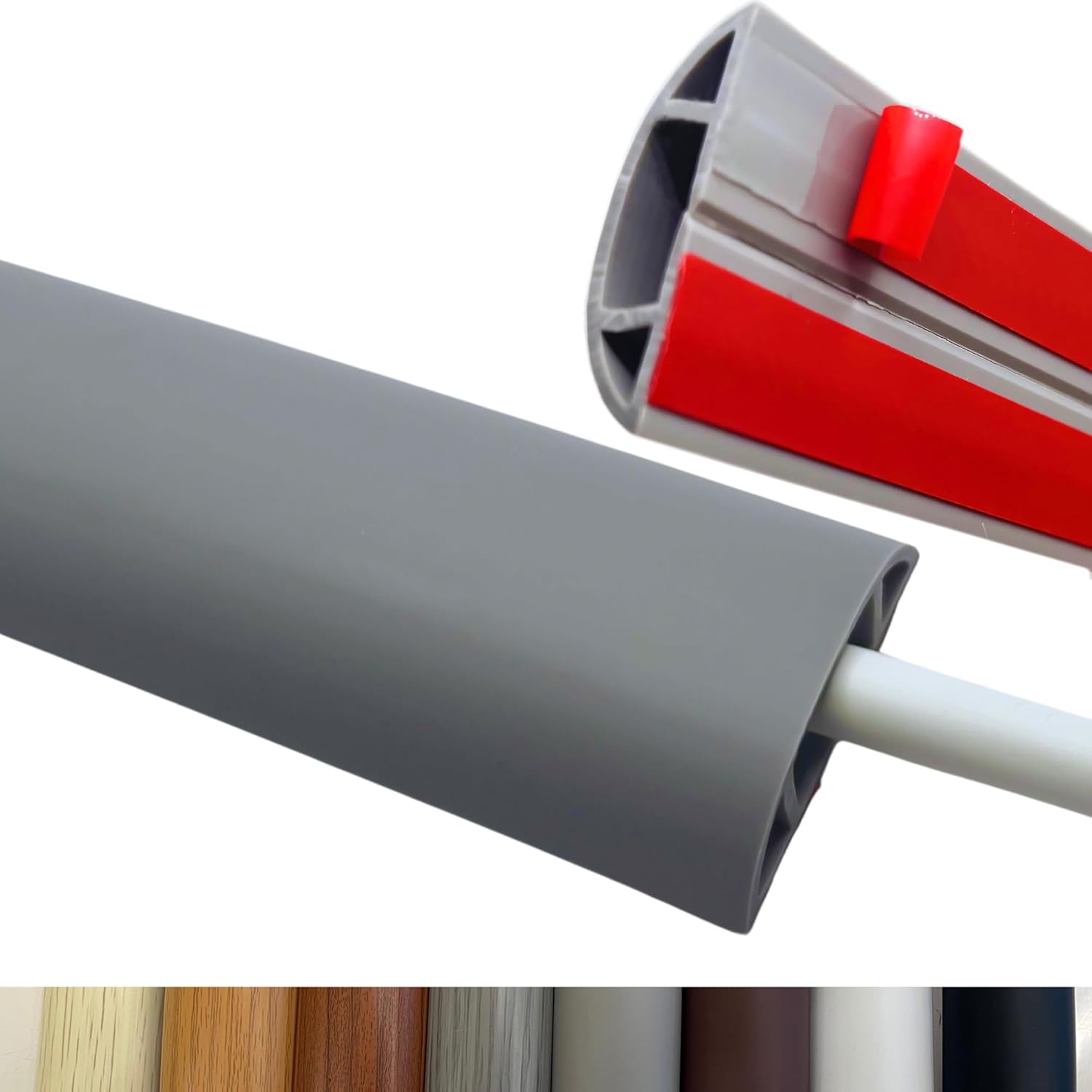 3.3ft Self Adhesive Floor Cord Cover,Heavy Duty Soft PVC Cable ...