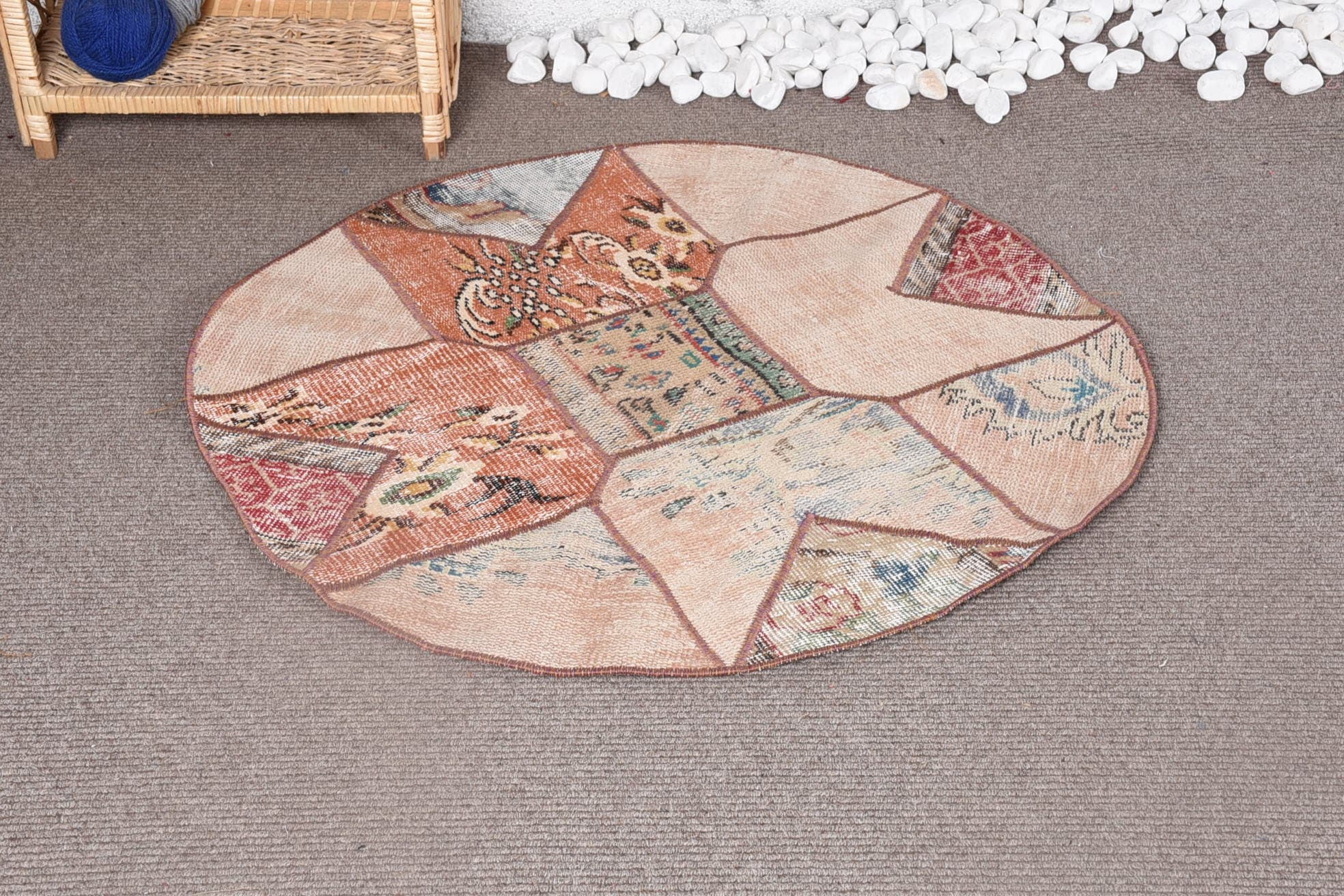 3.3x3.3 ft Small Rug, Turkish Rugs, Antique Rug, Vintage Rug, Oriental ...