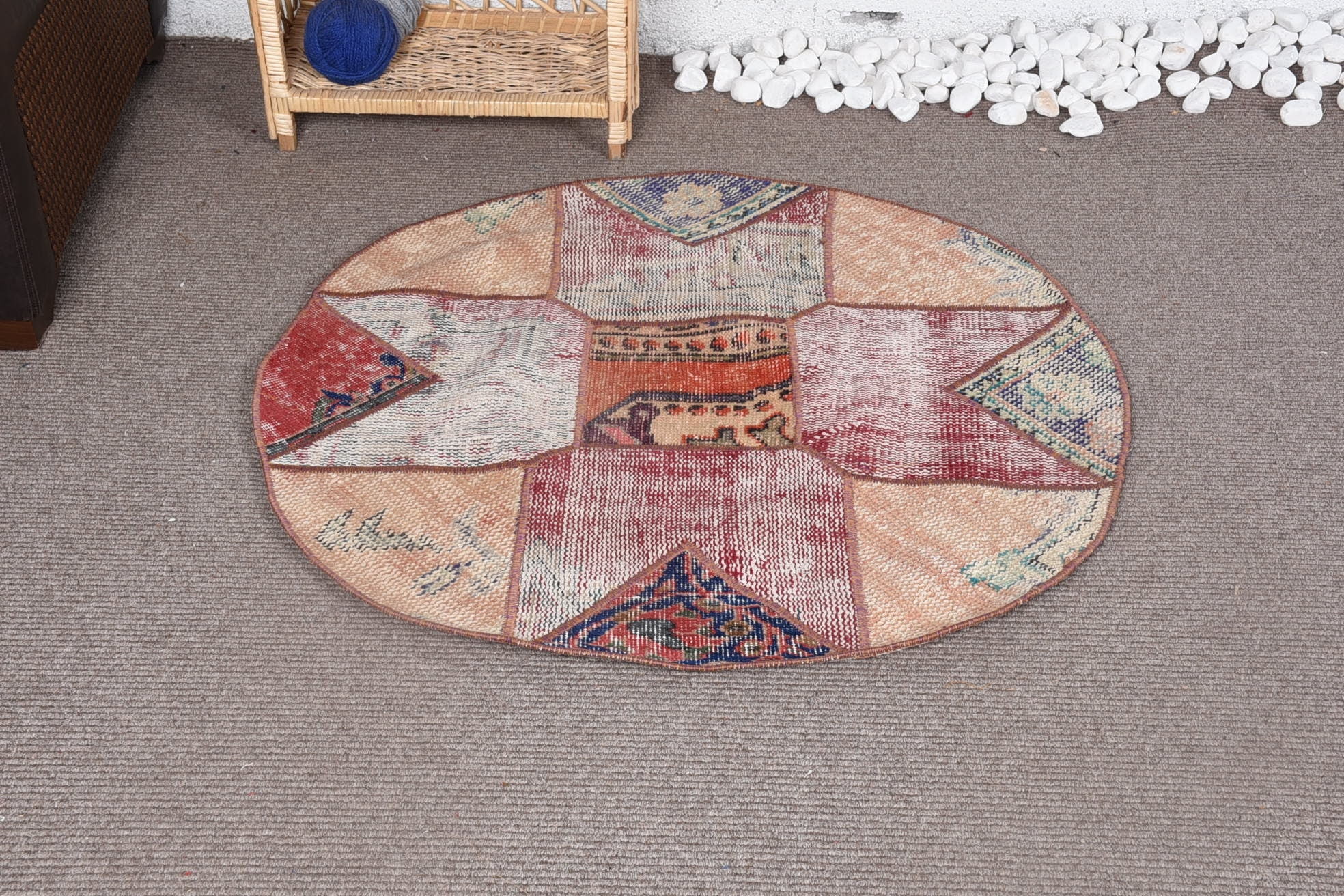 3.3x3.3 ft Small Rugs, Oriental Rug, Turkish Rug, Vintage Rugs, Kitchen ...