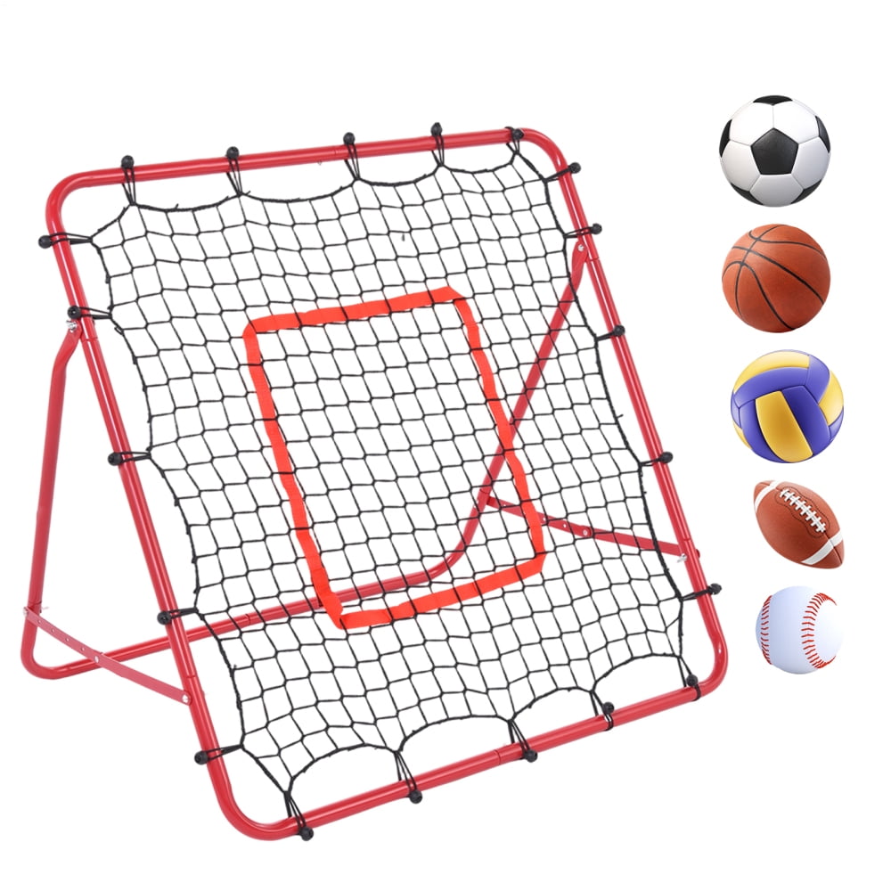3.3x3.3FT Football Soccer Rebounder Net, 5 Angle Foldable Pitchback ...