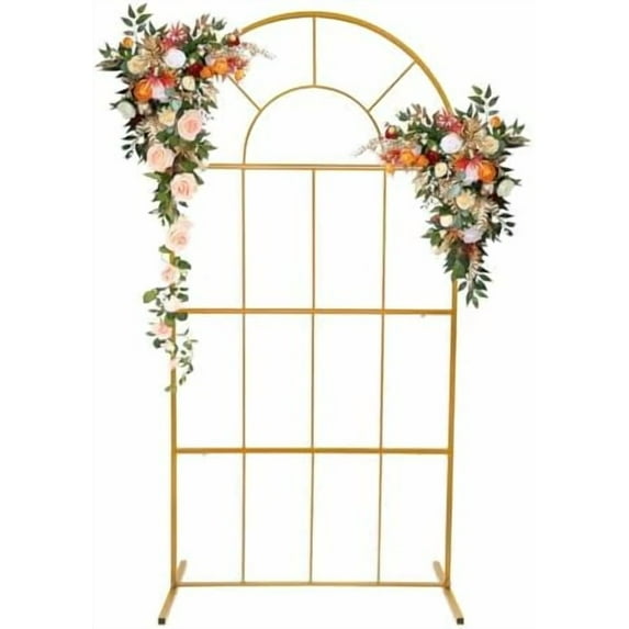 3.3x6.6 FT Gold Metal Wedding Arches for Ceremony Wedding Arch Backdrop ...