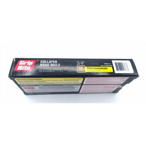 3/4" 18 Gauge Electro Galvanized Collated Brad Nails 18-Ga (5,000 Ct ...