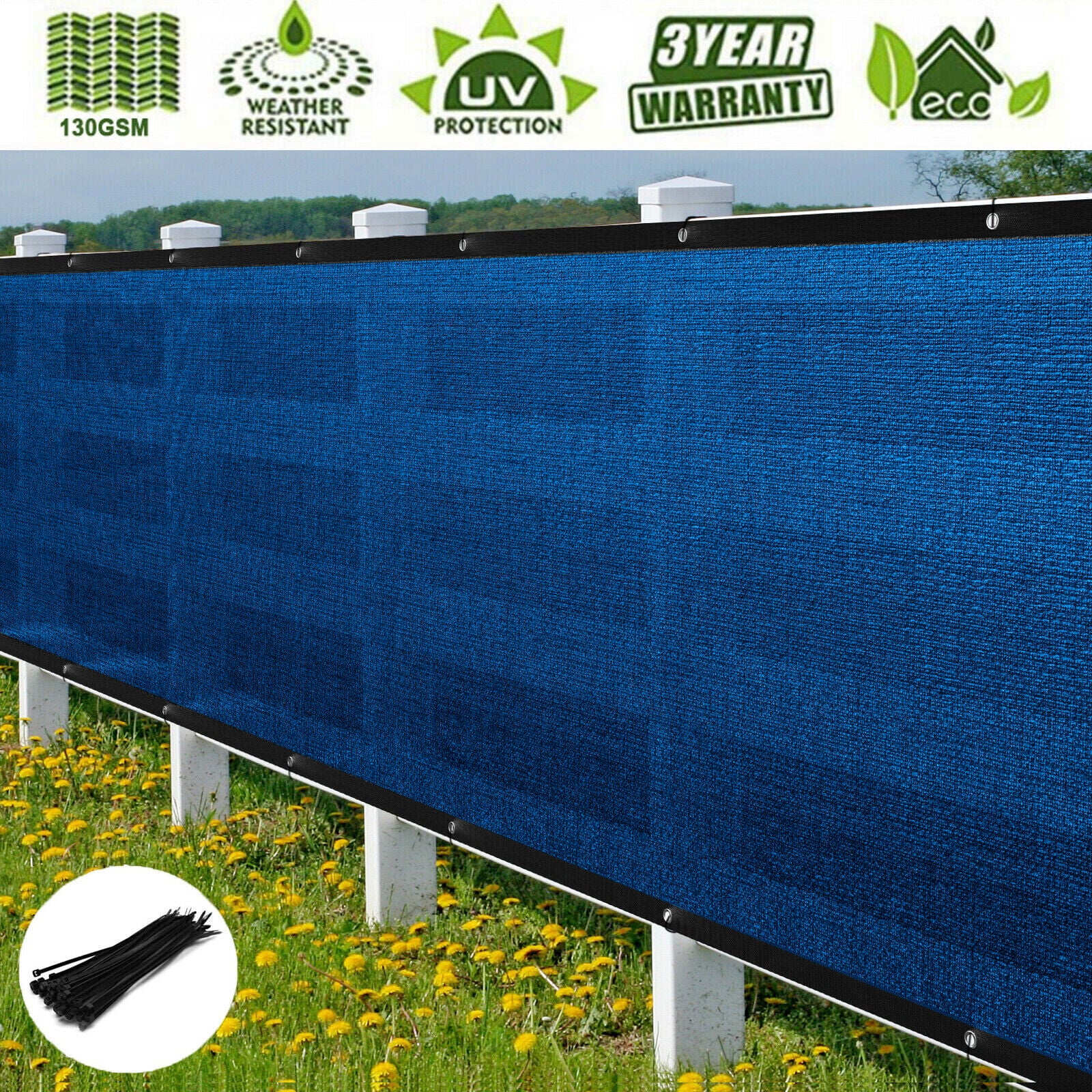3' 4' 5' 6' 8' Fence Privacy Screen Fabric Mesh Garden Patio Fencing ...