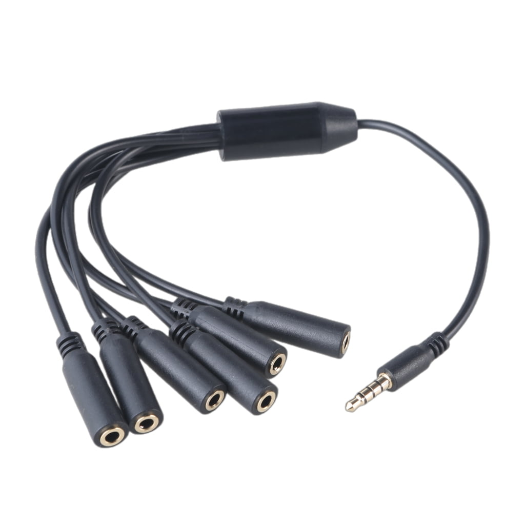 3/4/5/6 Way 3.5mm AUX Cable 1 Male to Multiple Female Port Extension ...