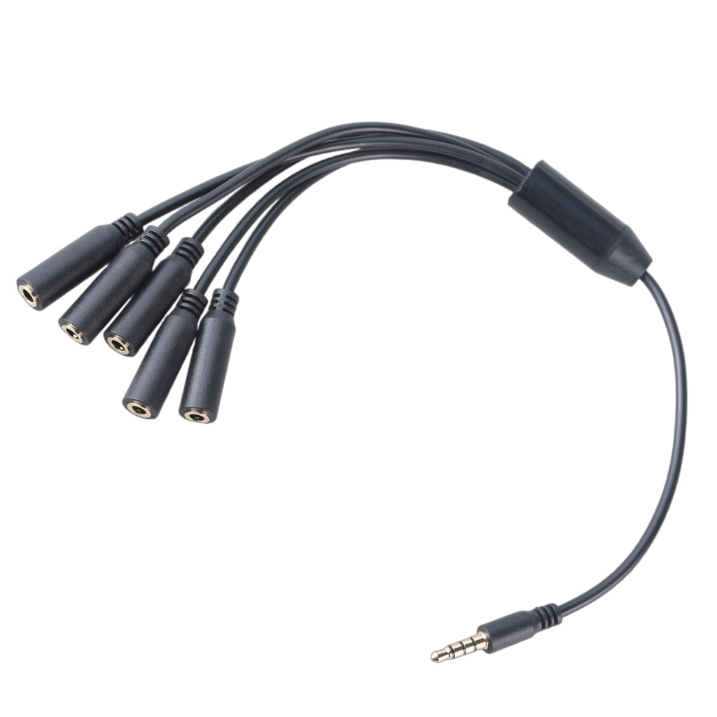 3/4/5/6 Way 3.5mm AUX Cable 1 Male to Multiple Female Port Extension ...