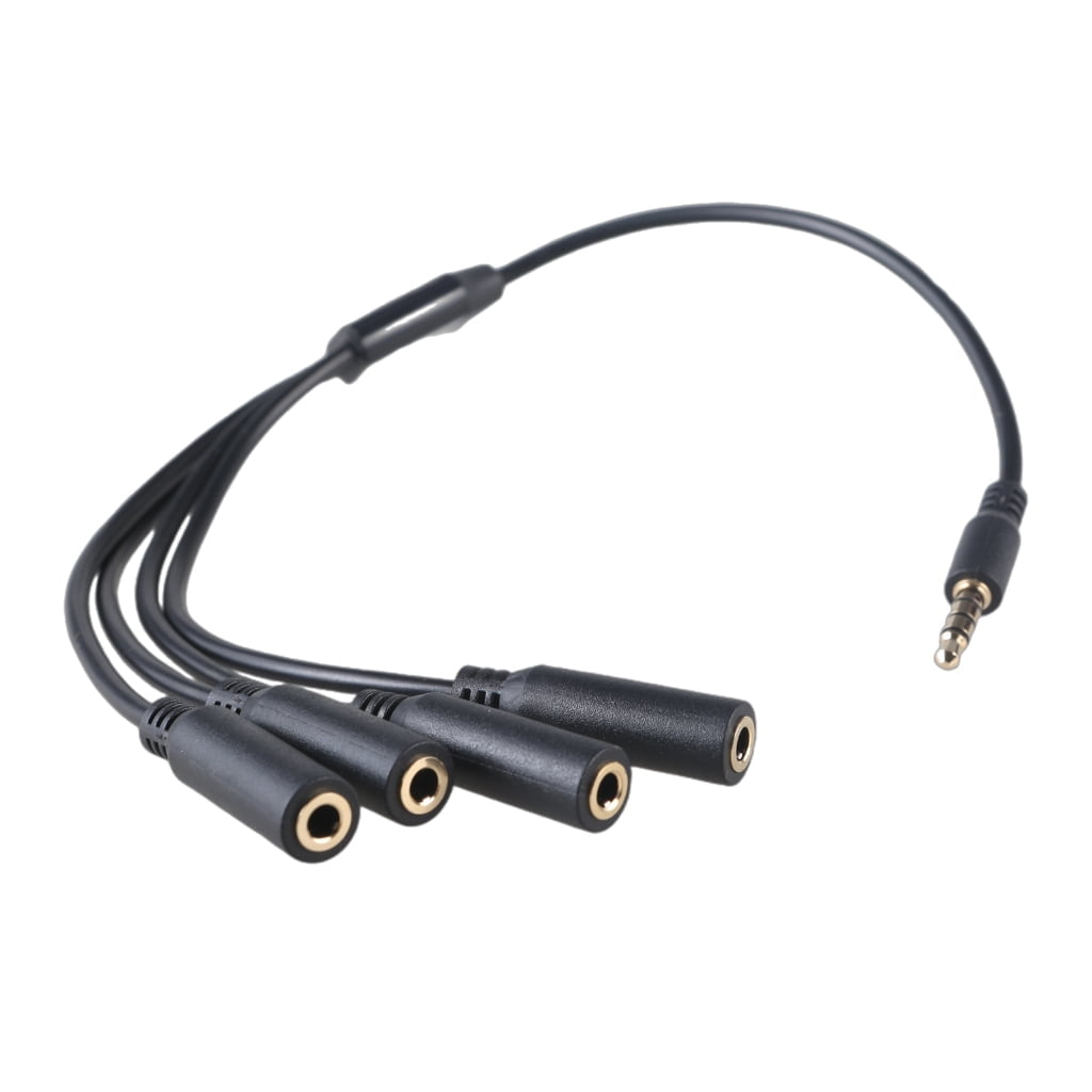 3/4/5/6 Way 3.5mm AUX Cable 1 Male to Multiple Female Port Extension ...