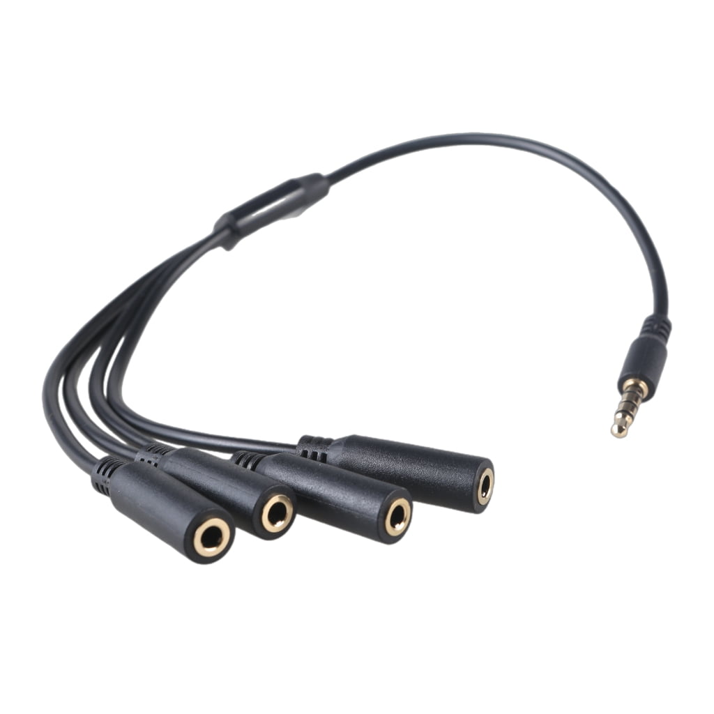 3/4/5/6 Way 3.5mm AUX Cable 1 Male to Multiple Female Port Extension ...