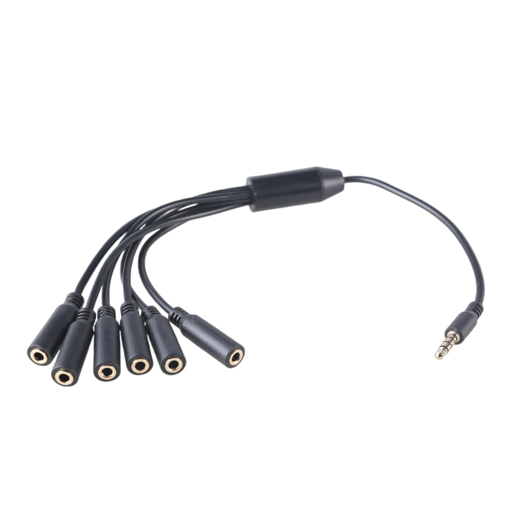 3/4/5/6 Way 3.5mm AUX Cable 1 Male to Multiple Female Port Extension ...