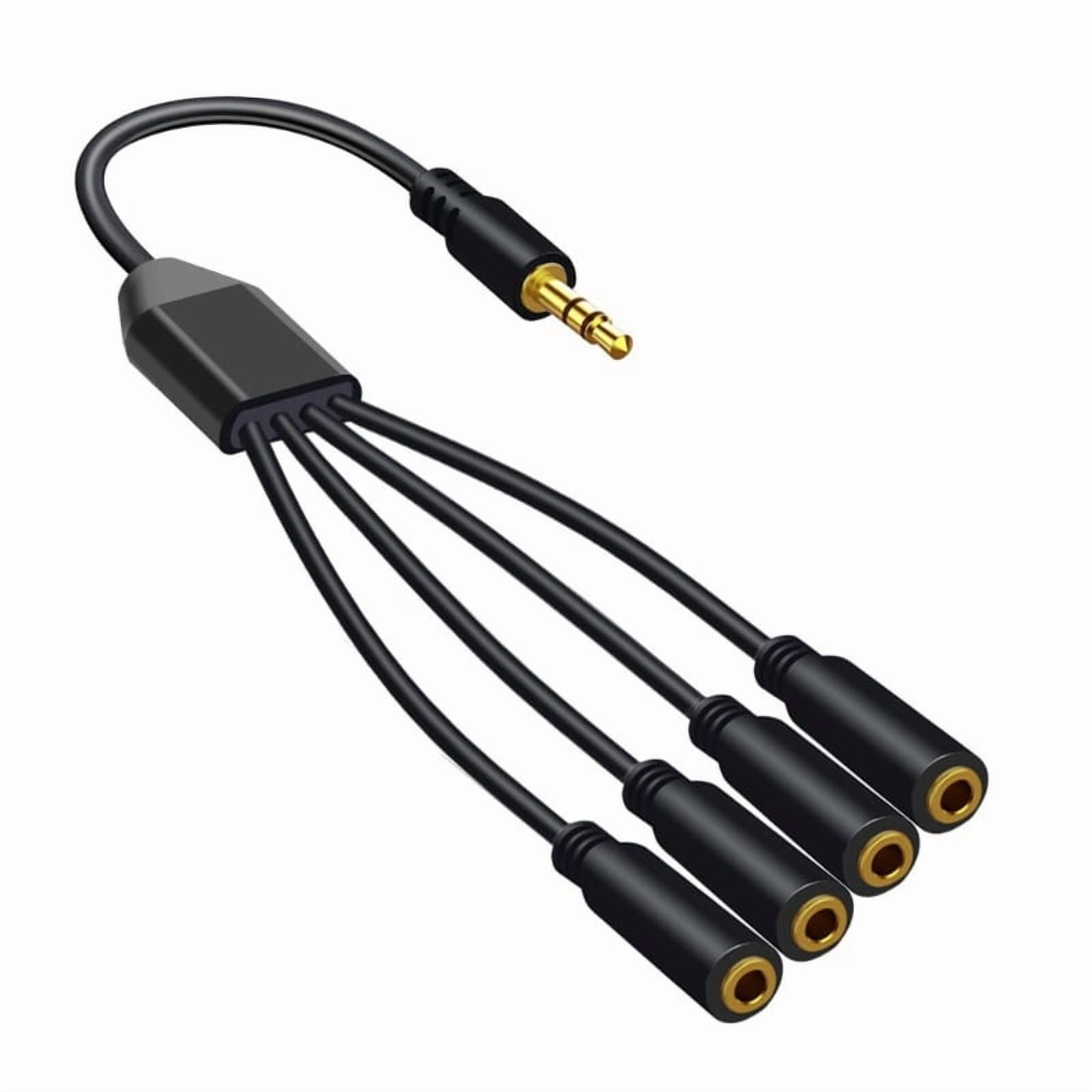 3/4/5/6 Way 3.5mm Audio Cable 1 Male to Multiple Female Connectors ...