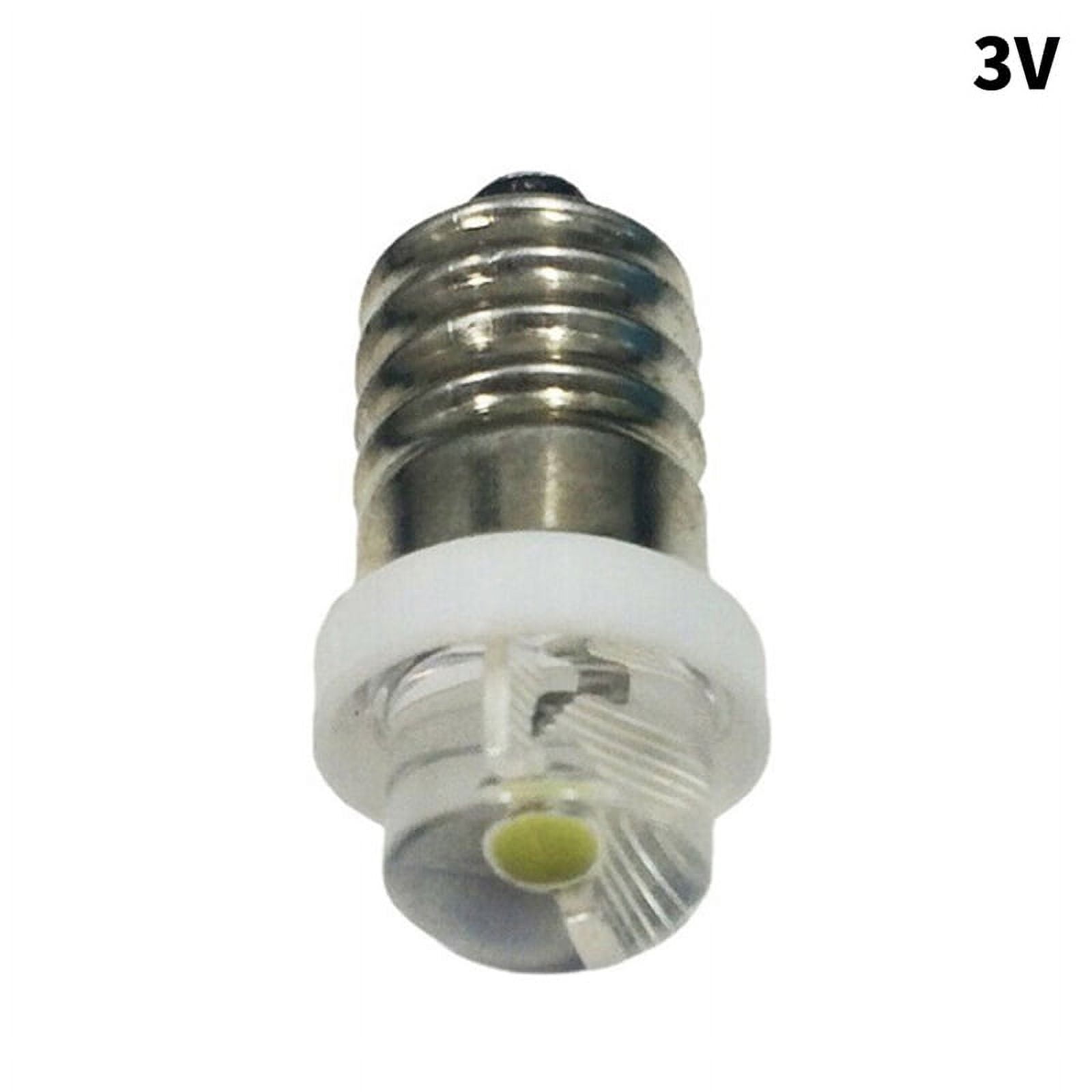 3/4.5/6V 0.5W Flashlight Bulb 6000K White LED E10 Socket Replacement ...