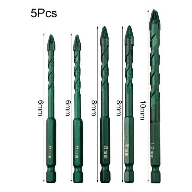3/4/5/6pcs Cross Hex Drill Bit Set 6-10mm Multifunction Drill Bit ...