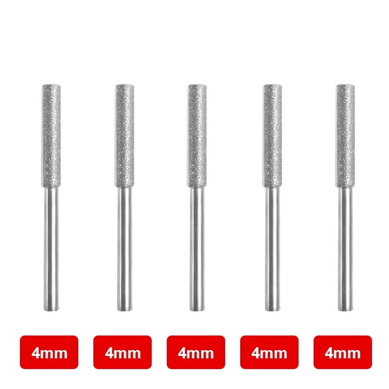 3/4/5/6pcs Diamond Coated Cylindrical Burr 4/4.8/5.5mm Chainsaw ...