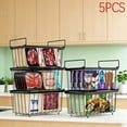 3/4/5/8pcs Deep Freezer Storage Bins - Stackable Freezer Storage Bins ...